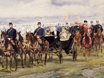 'Tsar Nicholas II and French President Felix Faure Inspecting Troops at ...