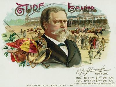 'Turf Leader Brand Cigar Box Label, Horse Racing' Prints - Lantern ...
