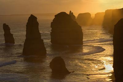 'Twelve Apostles Sunset Setting Sun over the Sandstone' Photographic ...