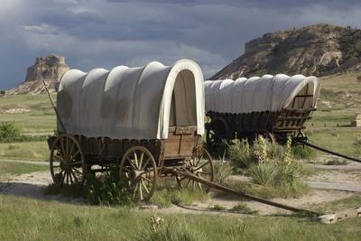 'Two Conestoga Carts or Carts in Scotts Bluff National Monument ...