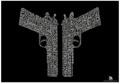 'Two Guns Slang Text Poster' Poster | AllPosters.com