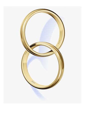 'Two interlocked wedding rings' Giclee Print - Matthias Kulka ...