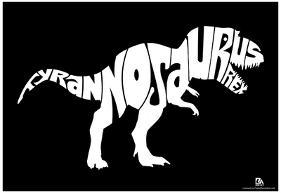 'Tyrannosaurus Rex Text Poster' Prints | AllPosters.com