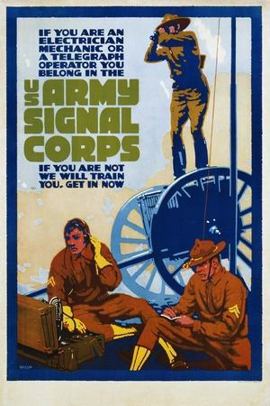 'U.S. Army Signal Corps Recruitment Poster' Giclee Print | AllPosters.com