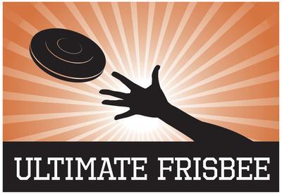 'Ultimate Frisbee Orange Sports Poster Print' Posters | AllPosters.com