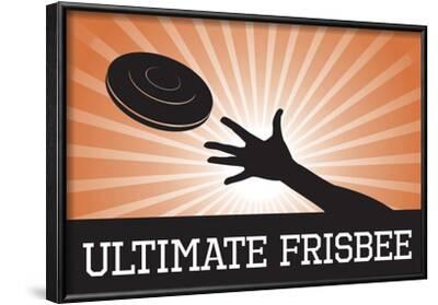 'Ultimate Frisbee Orange Sports Poster Print' Posters | AllPosters.com