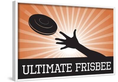 'Ultimate Frisbee Orange Sports Poster Print' Posters | AllPosters.com