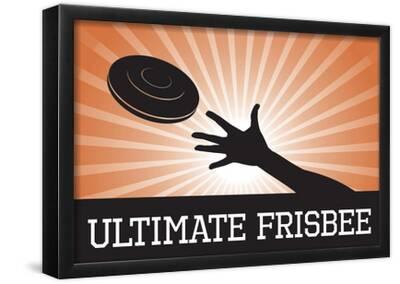 'Ultimate Frisbee Orange Sports Poster Print' Posters | AllPosters.com