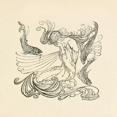 'Undine Rising from the Fountain Weeping from ‘Undine’, 1909' Giclee ...