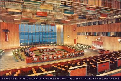 'United Nations Trusteeship Council Chamber, New York City' Print ...