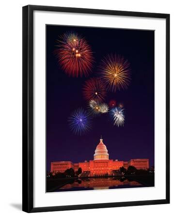 'United States Capitol Building and Fireworks' Photographic Print ...