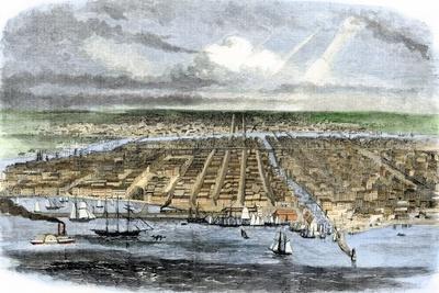 'United States, Illinois: General View of Chicago, West of Lake ...