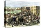 United States, Kansas: Loading Cattle in Texas, Union Pacific Railway ...