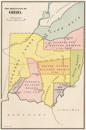 'United States, Ohio Territory: Map Showing the Division of the Country ...