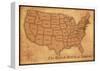 'United States Vintage Style Map' Print | AllPosters.com
