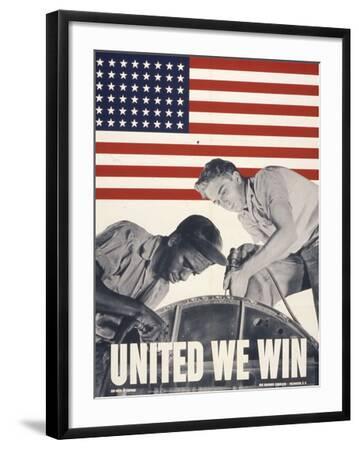'United We Win, US Propaganda Poster' Giclee Print | AllPosters.com