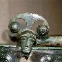 Celtic bronze head on bucket, Aylesford, Kent, England, c1st century BC ...
