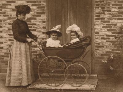 'Woman and children in a pushchair', 1937 Photographic Print - Unknown ...