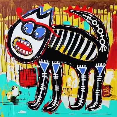 'Unusual Original Art Composition of Doodle Angry Cat. Raster Version ...