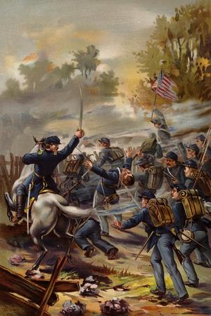 'US Army, Colonel and Privates of Infantry Volunteers, 1864 (Colour ...