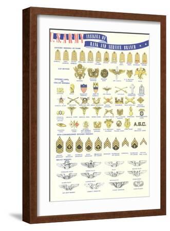 'US Army Rank and Service Insignia' Posters | AllPosters.com