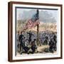 US Civil War, 1861-1865: Major Robert Anderson (1805-1871) Raising the ...