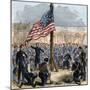 US Civil War, 1861-1865: Major Robert Anderson (1805-1871) Raising the ...