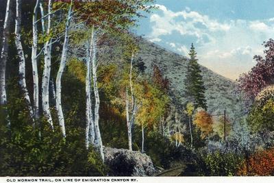 'Utah - View of the Old Mormon Trail on Line of Emigration Canyon ...