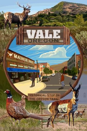 'Vale, Oregon - Town Scenes Montage' Prints - Lantern Press ...