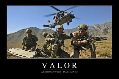 'Valor: Inspirational Quote and Motivational Poster' Photographic Print ...