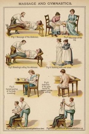 'Various Diagrams Depicting Massage Technique' Prints | AllPosters.com