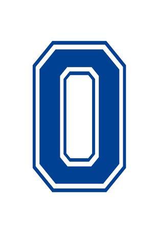 'Varsity Number 0 (Zero) Make Your Own Banner Print Poster' Posters ...