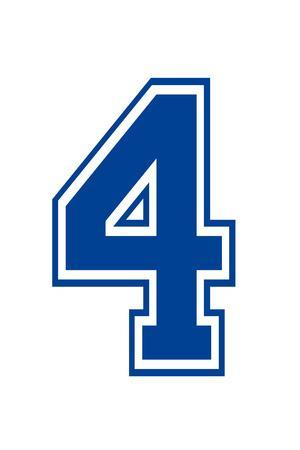 'Varsity Number 4 (four) Make Your Own Banner Sign Poster' Print ...