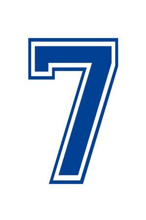 'Varsity Number 7 (Seven) Make Your Own Banner Sign Poster' Prints ...