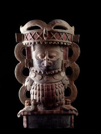 Vase Decorated with a Figure Wearing a Mask of the Quetzal Bird Giclee ...