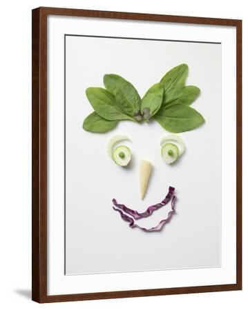 'Vegetable Face with Spinach Hair' Photographic Print | AllPosters.com