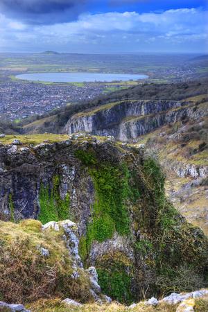 Stunning Landscape across Top of Ancient Mountain Gorge with Beautiful ...