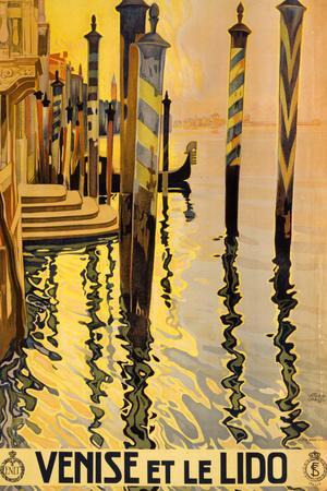 'Venice Italy Tourism Travel Vintage Ad' Prints | AllPosters.com