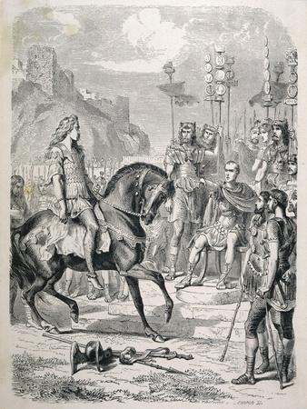 'Vercingetorix Confronts Julius Caesar' Art | AllPosters.com