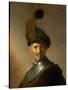 17th century Rembrandt painting of an old man in military uniform ...