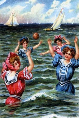 'Victorian Women Swimming In The Surf' Posters | AllPosters.com
