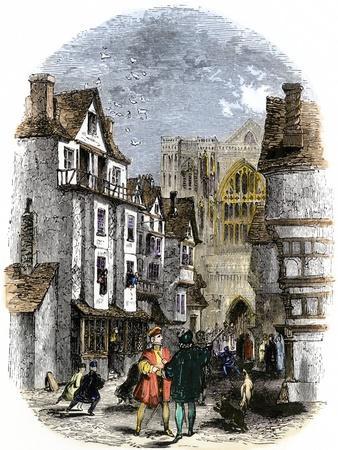 'View of a Street in London under the Rule of Marie Iere of England ...