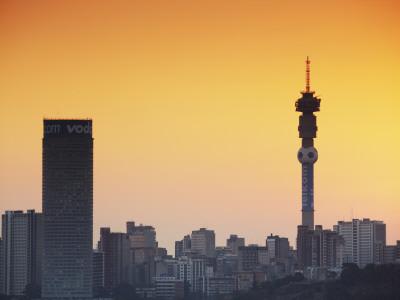 'View of Johannesburg Skyline at Sunset, Gauteng, South Africa ...