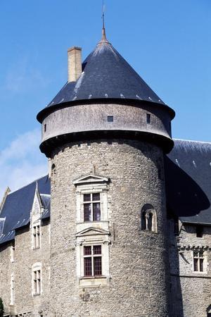 'View of Laval Castle, Pays De La Loire, Detail, France, 13th-16th ...
