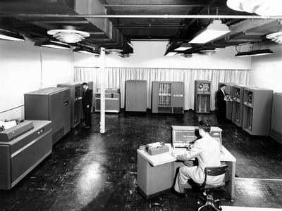 'View of New IBM Type '702' Electronic Data Processing Machine, 'Giant ...
