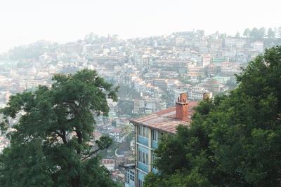 'View of Shimla city in Indian Himalayas the capital of Indian state ...