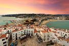 View of the sea from a height of Pope Luna's Castle. Valencia, Spain ...