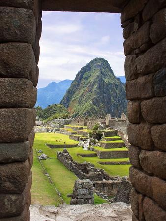 'View Through Window of Ancient Lost City of Inca, Machu Picchu, Peru ...