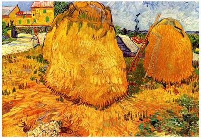 'Vincent Van Gogh Haystacks in Provence Art Print Poster' Print ...