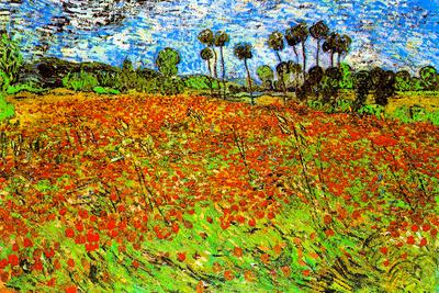 'Vincent Van Gogh Poppy Fields' Posters - Vincent van Gogh | AllPosters.com